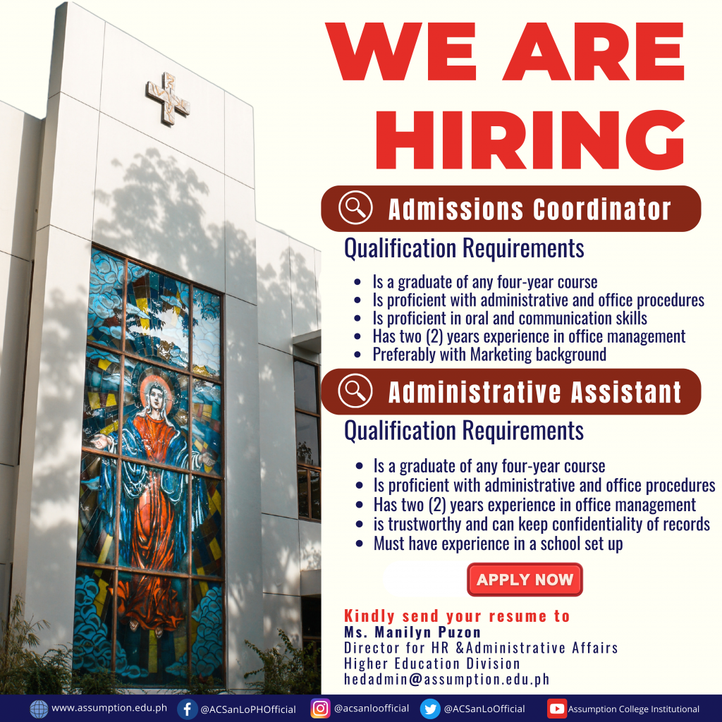 assumption college san lorenzo makati job opportunities